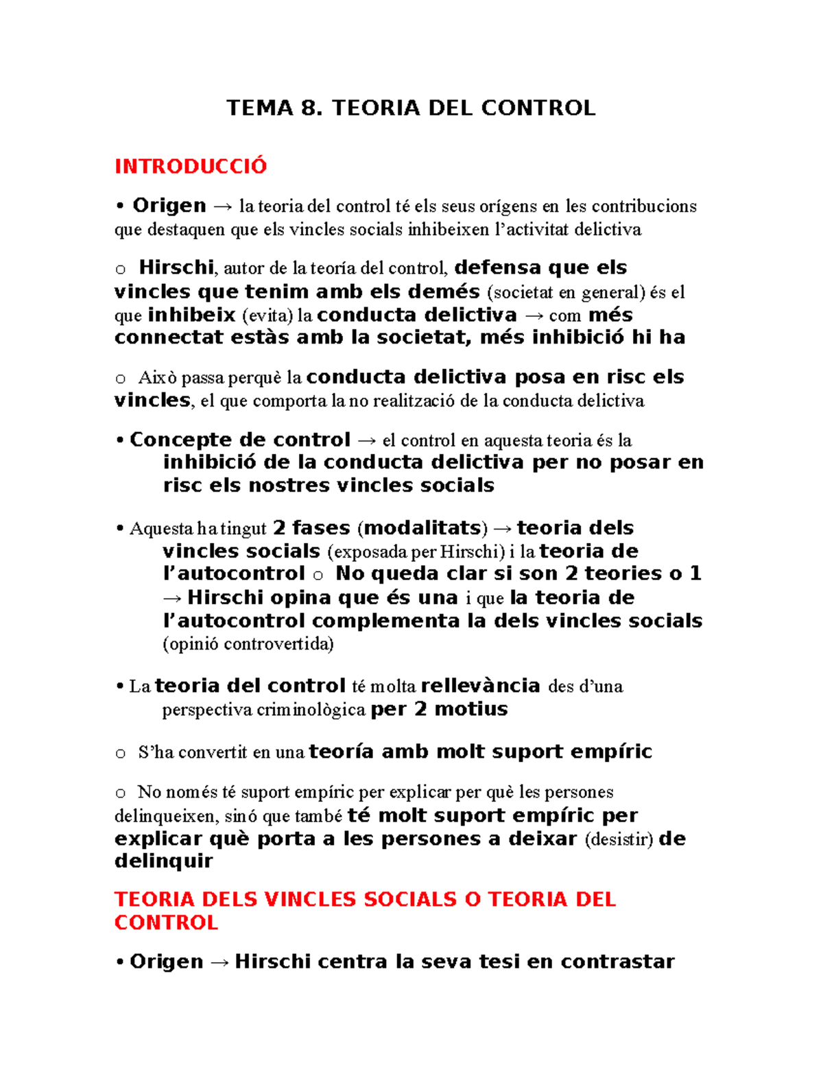 TEMA 8. Teoria DEL Control - TEMA 8. TEORIA DEL CONTROL INTRODUCCIÓ ...