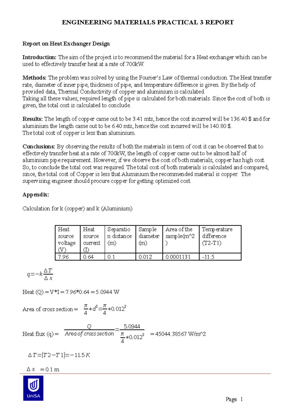Final Report - Material Engineering - ENGINEERING MATERIALS PRACTICAL 3 ...