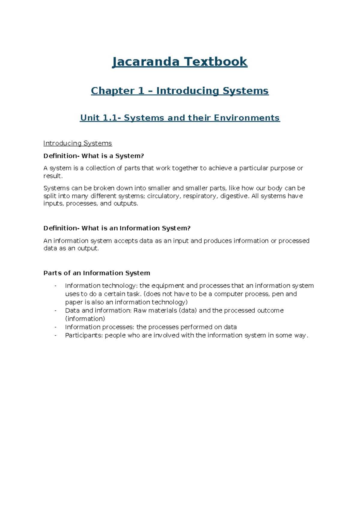 IPT Jacaranda Chapter 1 - Jacaranda Textbook Chapter 1 – Introducing ...