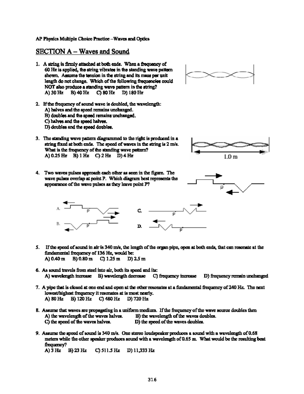 AP Physics Wave Problems - 10.005 - Studocu