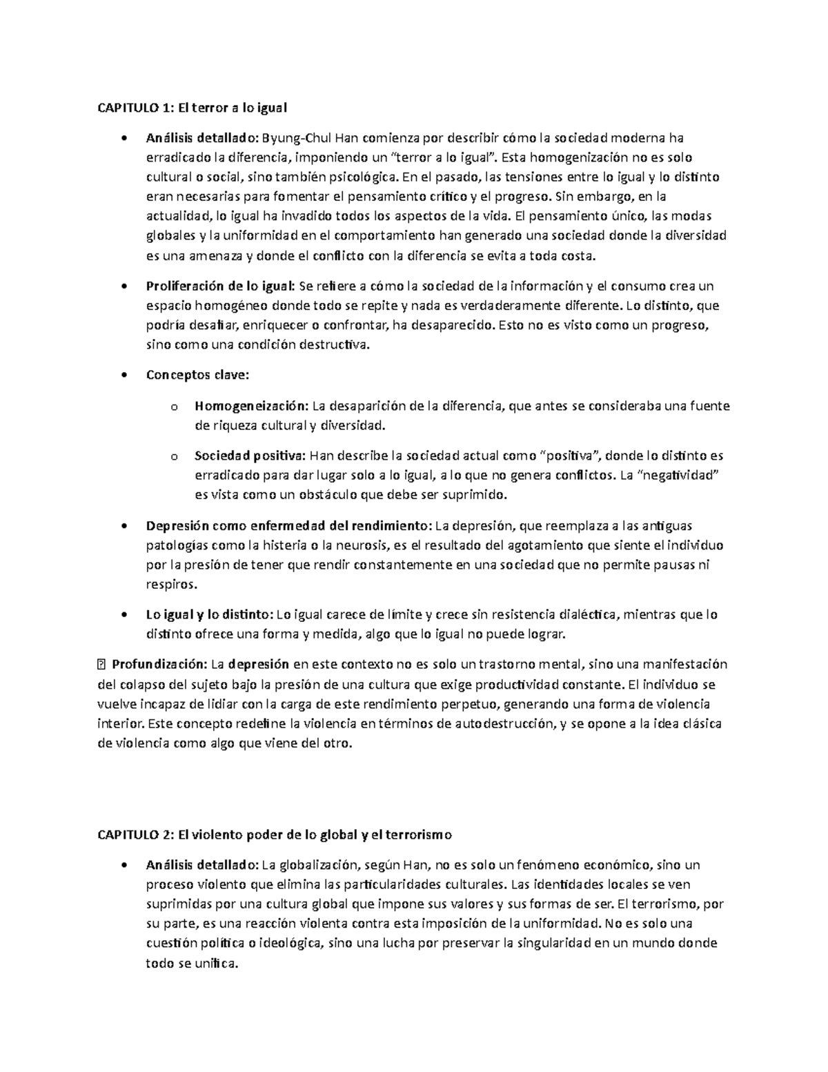 Resumen LA Expulsion DE LO Distinto - CAPITULO 1: El terror a lo igual ...