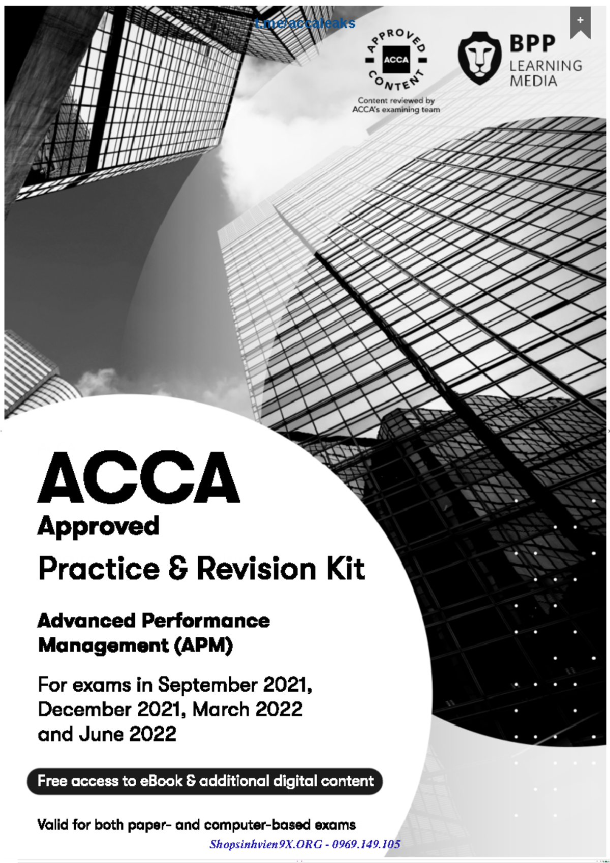 @accaleaks 2021 2022 P5 BPP APM Advanced Performance Management - ACCA ...