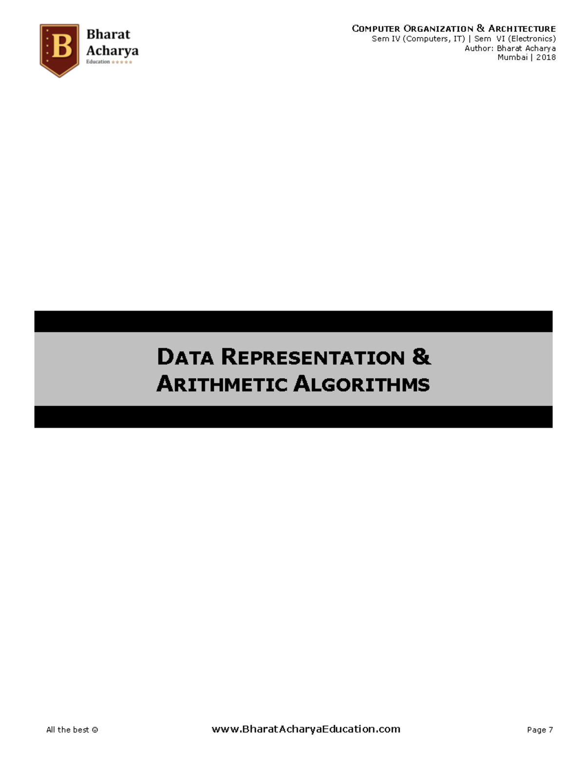2. COA ALU Signed Number Representation - COMPUTER ORGANIZATION & ARCHITECTURE Sem IV - Studocu