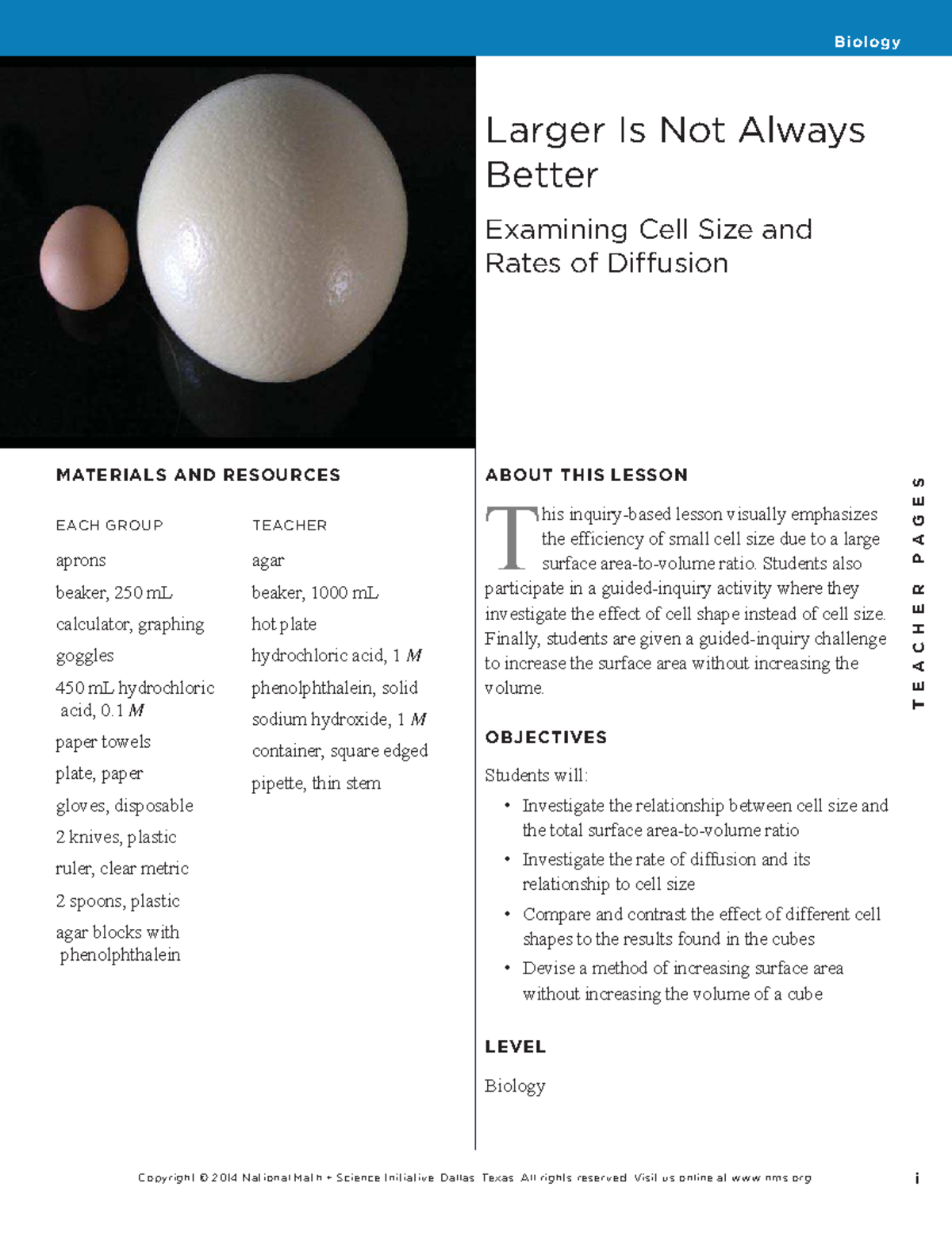 Materials AND Resources: Agar block practical report, sample question. - TEACHER PAGES Copyright ...