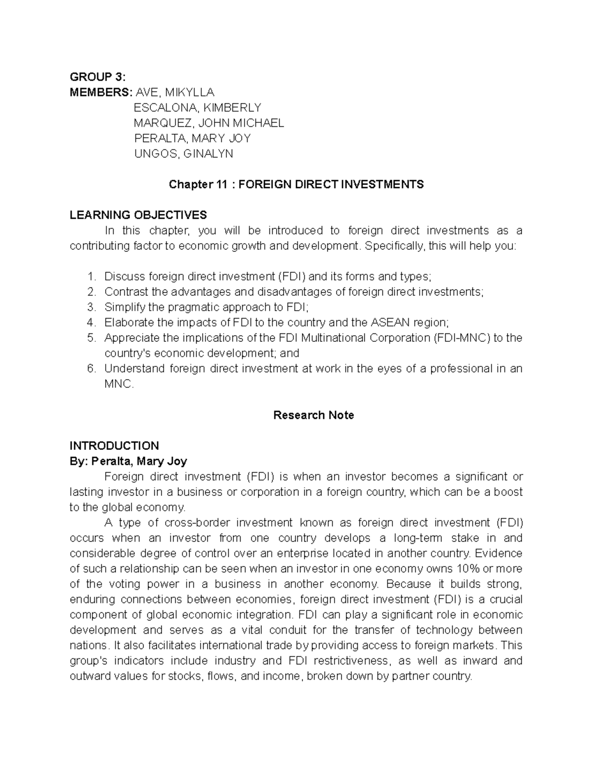 ECO-DEV ( Research NOTE) - GROUP 3: MEMBERS: AVE, MIKYLLA ESCALONA, KIMBERLY MARQUEZ, JOHN ...
