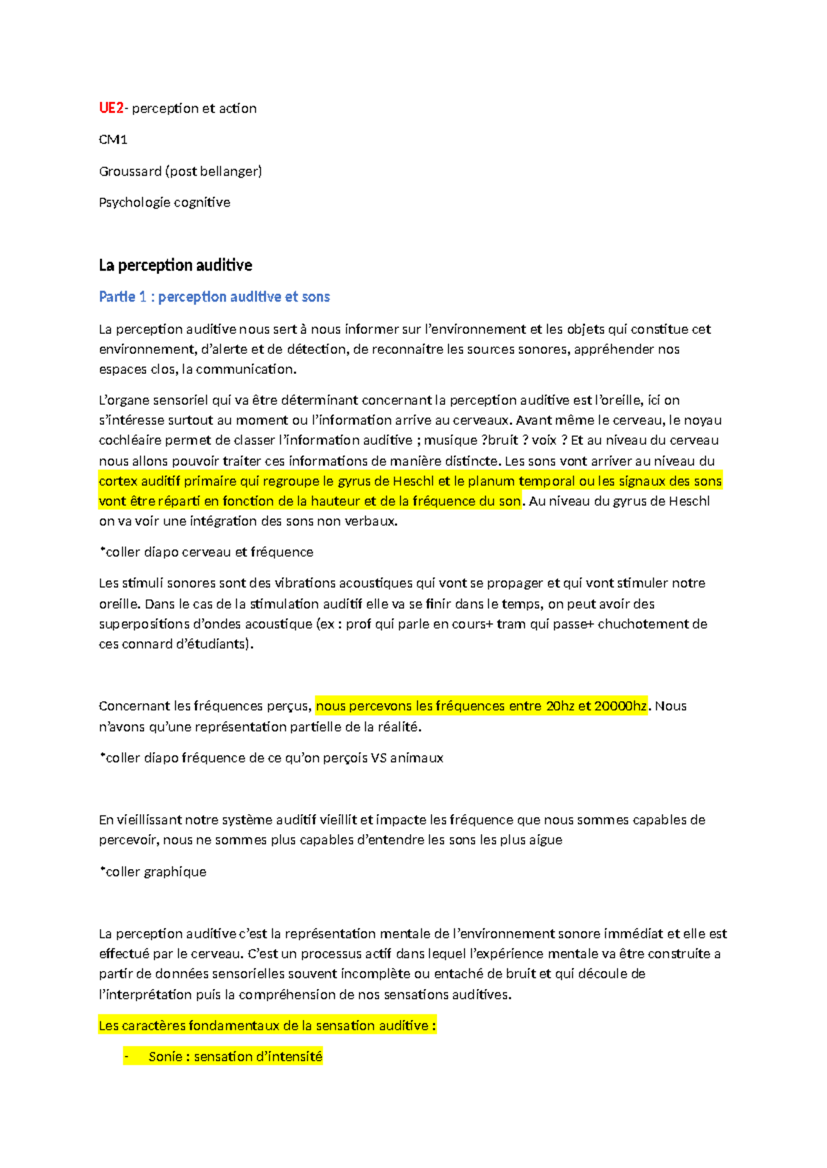 Groussard - UE2- perception et action CM Groussard (post bellanger ...