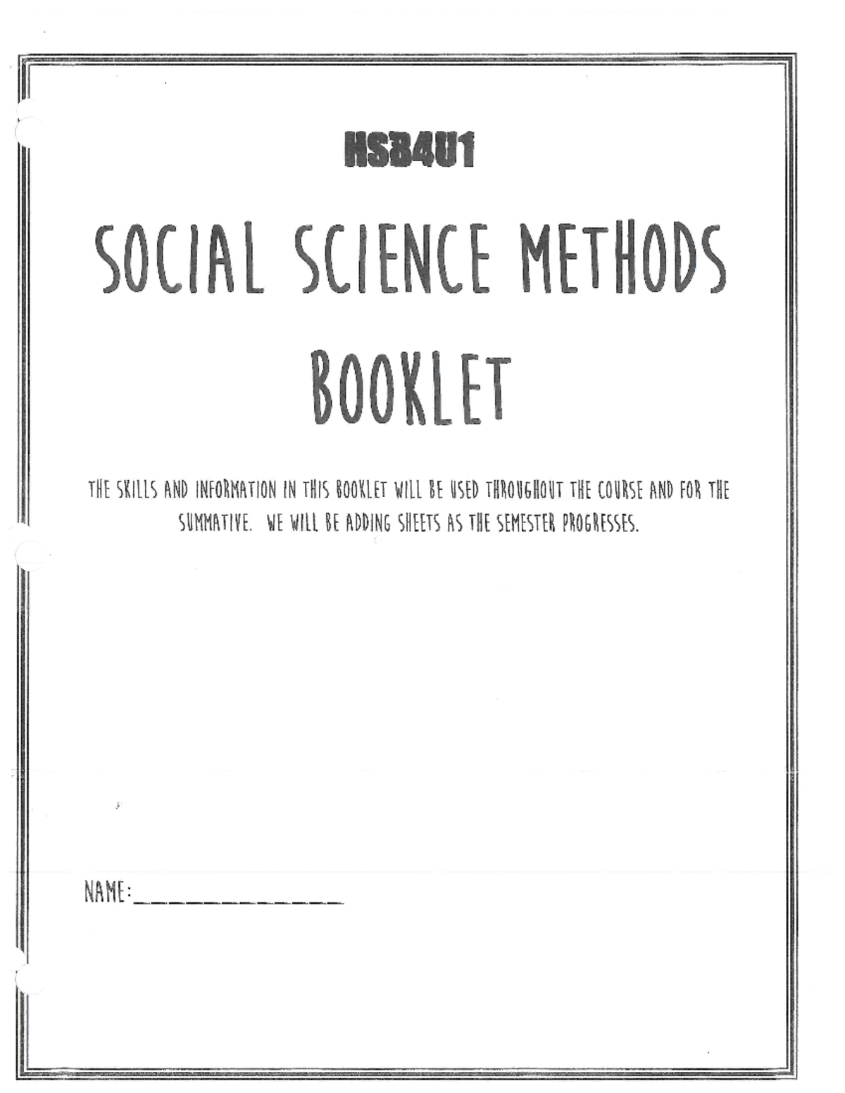 Method booklet - Studocu