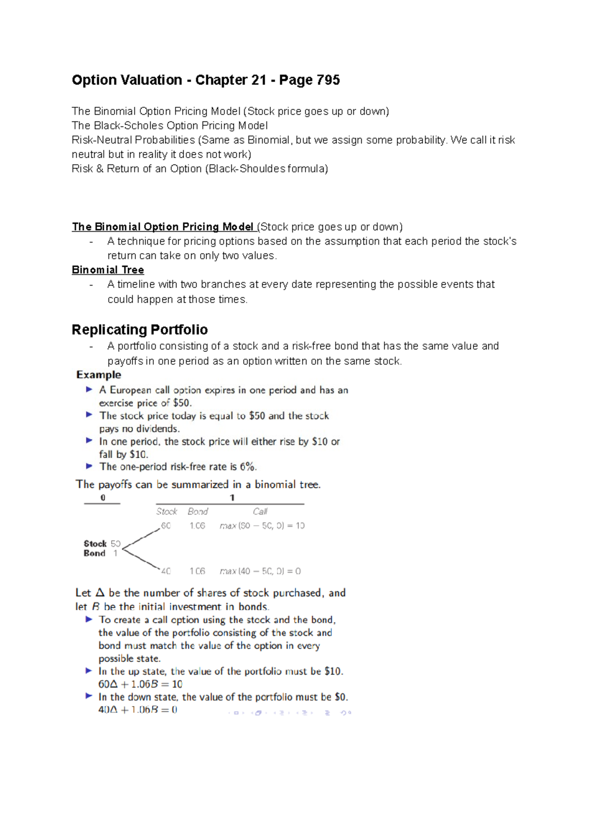Valuating Options - Chapter 21 - Option Valuation - Chapter 21 - Page ...