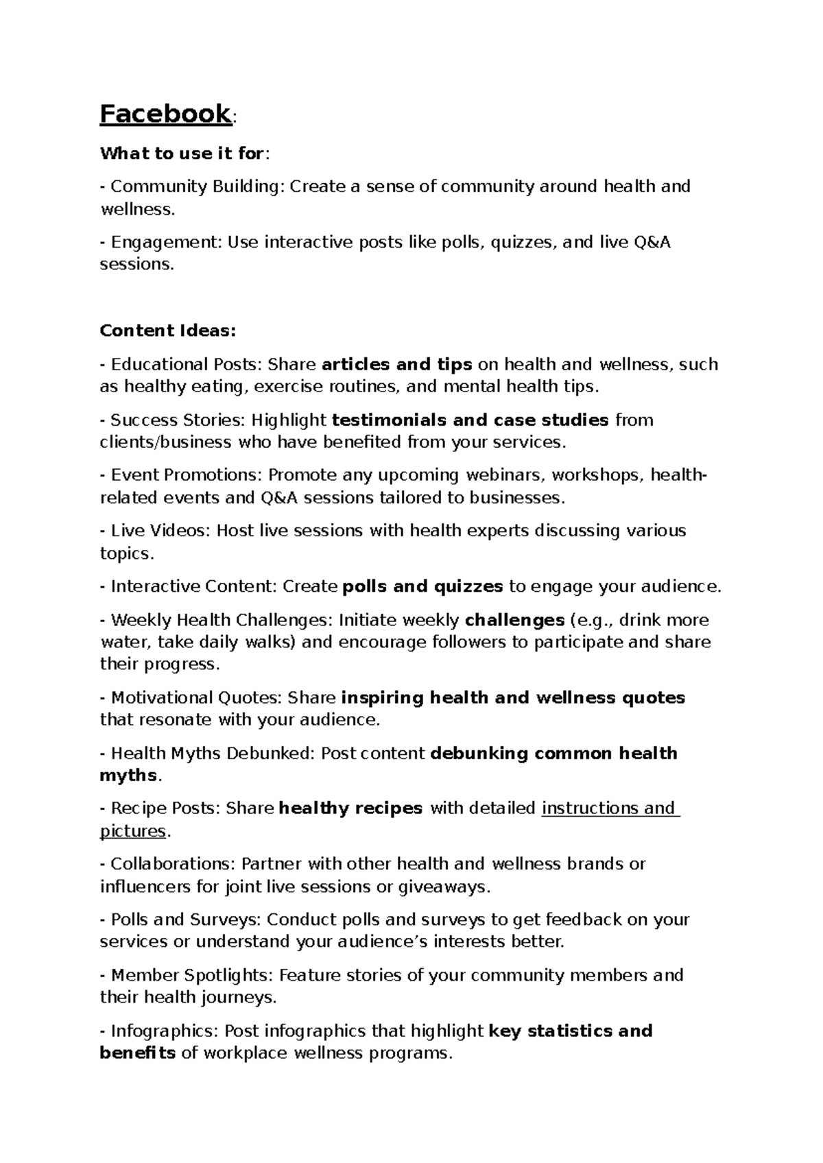 Facebook - Notes on the different social media platforms and what they ...