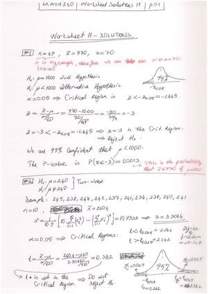 MATH240 Worksheet 10 - MATH 240 – Worksheet 10 NOTE:The problems are ...