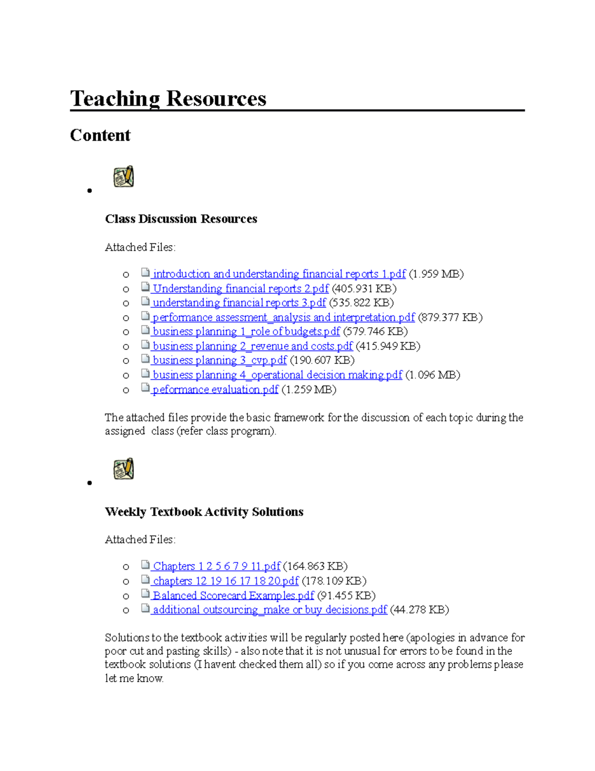 Teaching resources - Teaching Resources Content Class Discussion ...