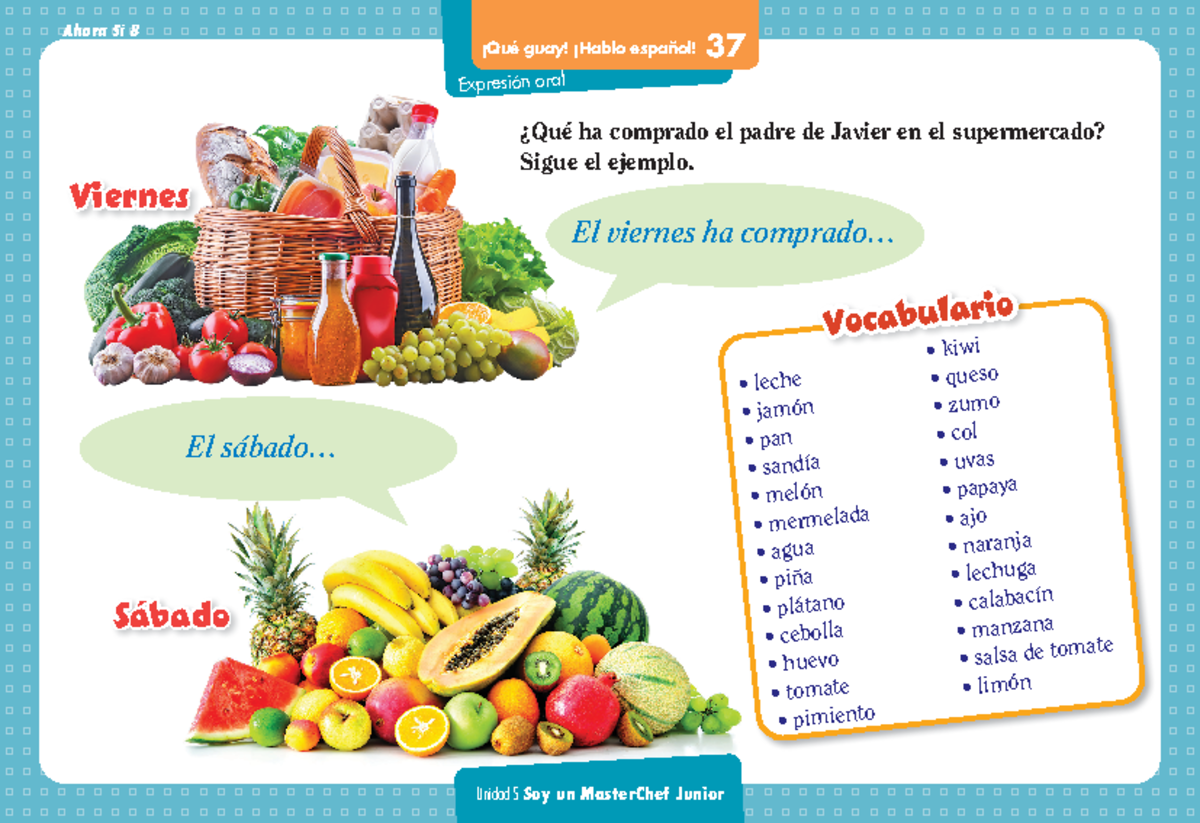 Vocabulario alimentación supermercado - - Studocu