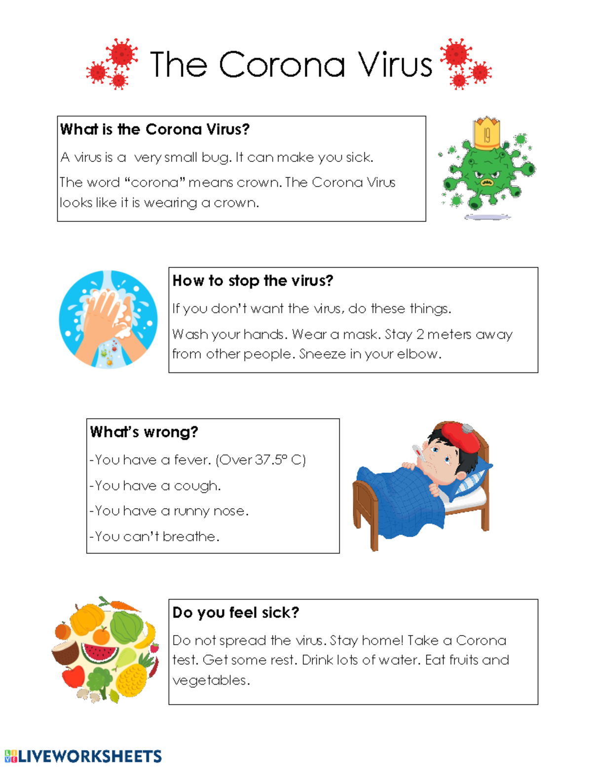 Actividad de Recuperacion How to prevent COVID - The Corona Virus What ...