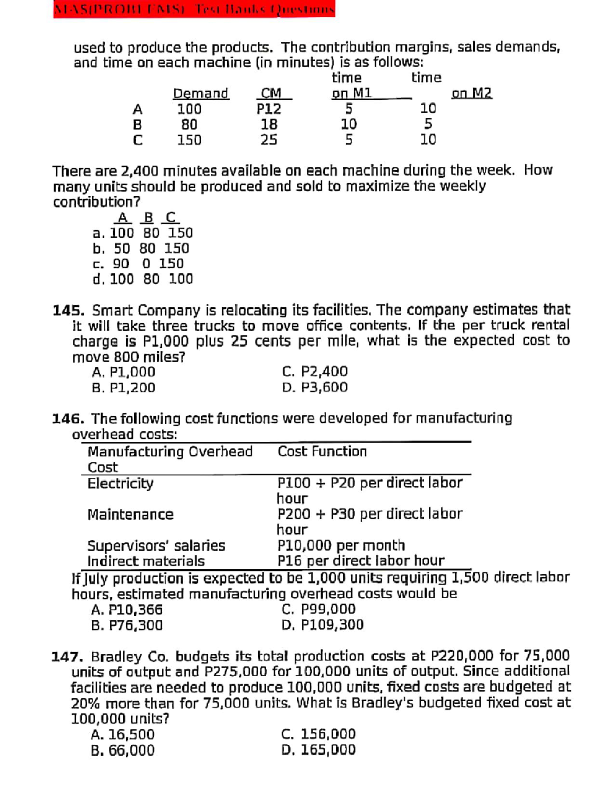 ACC874 8 - Hzhz - used to produce the products. The contribution ...