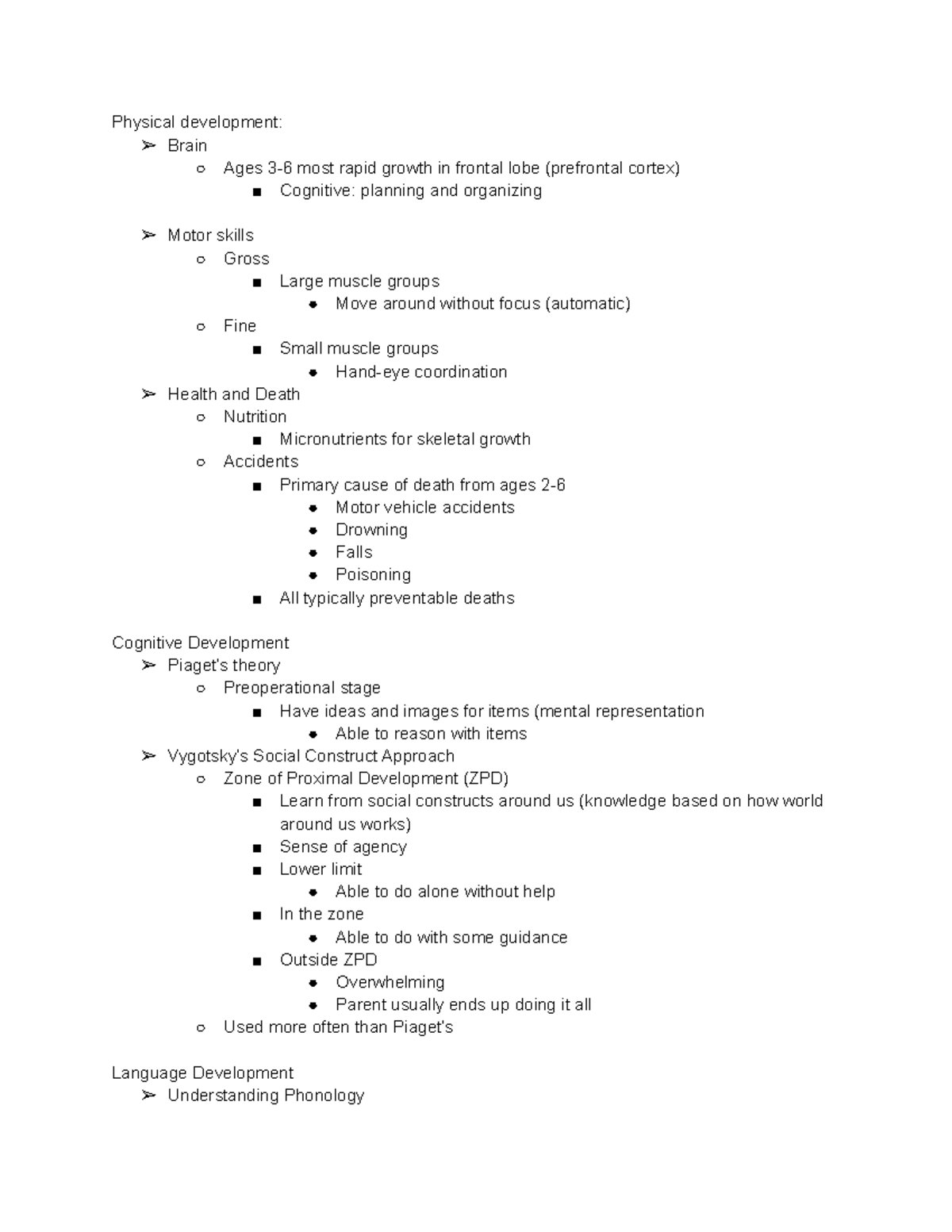 Early Childhood - Studocu