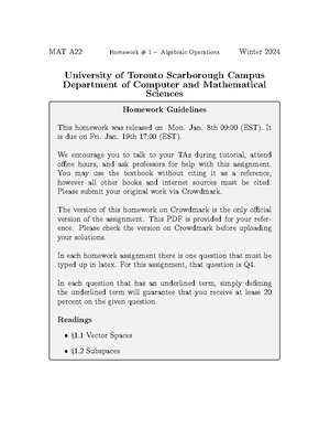 Week 1 - Completed - MATA22 - Studocu