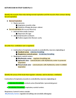 Lecture EXAM III Study Guide Part 4 - LECTURE EXAM III STUDY GUIDE Part 4 Temperatures Effect on ...