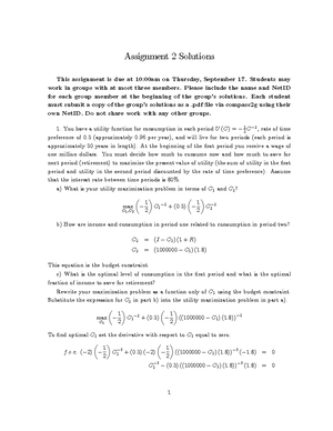 Assignment 3sol 210923 - Assignment 3 Solutions This assignment is due ...