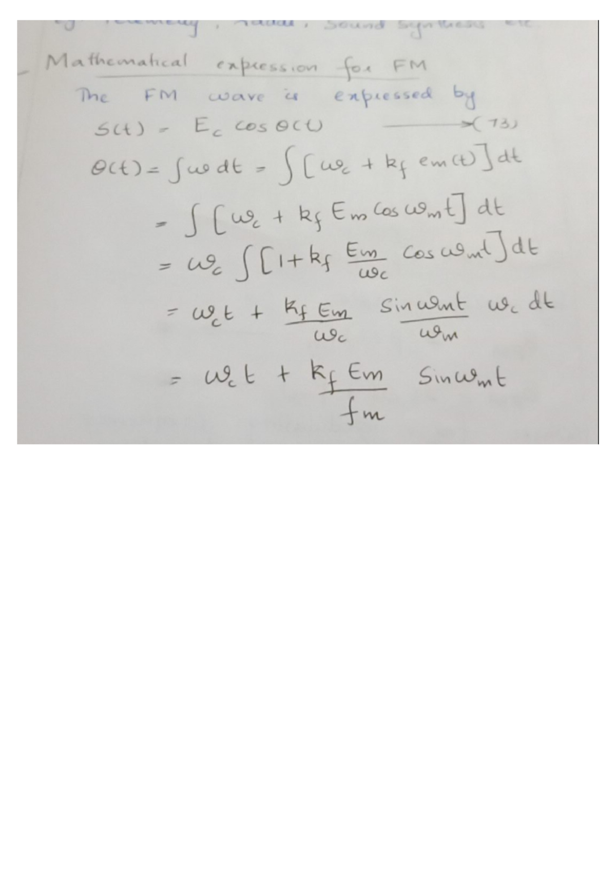 ADC Module 1 part 2 of 2 240831 134504 - Mathematical expression for FM ...