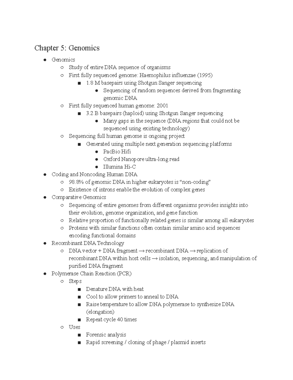 BISC401 Chapter 5 - Dr. Jeremy Bird Molecular Biology of the Cell ...