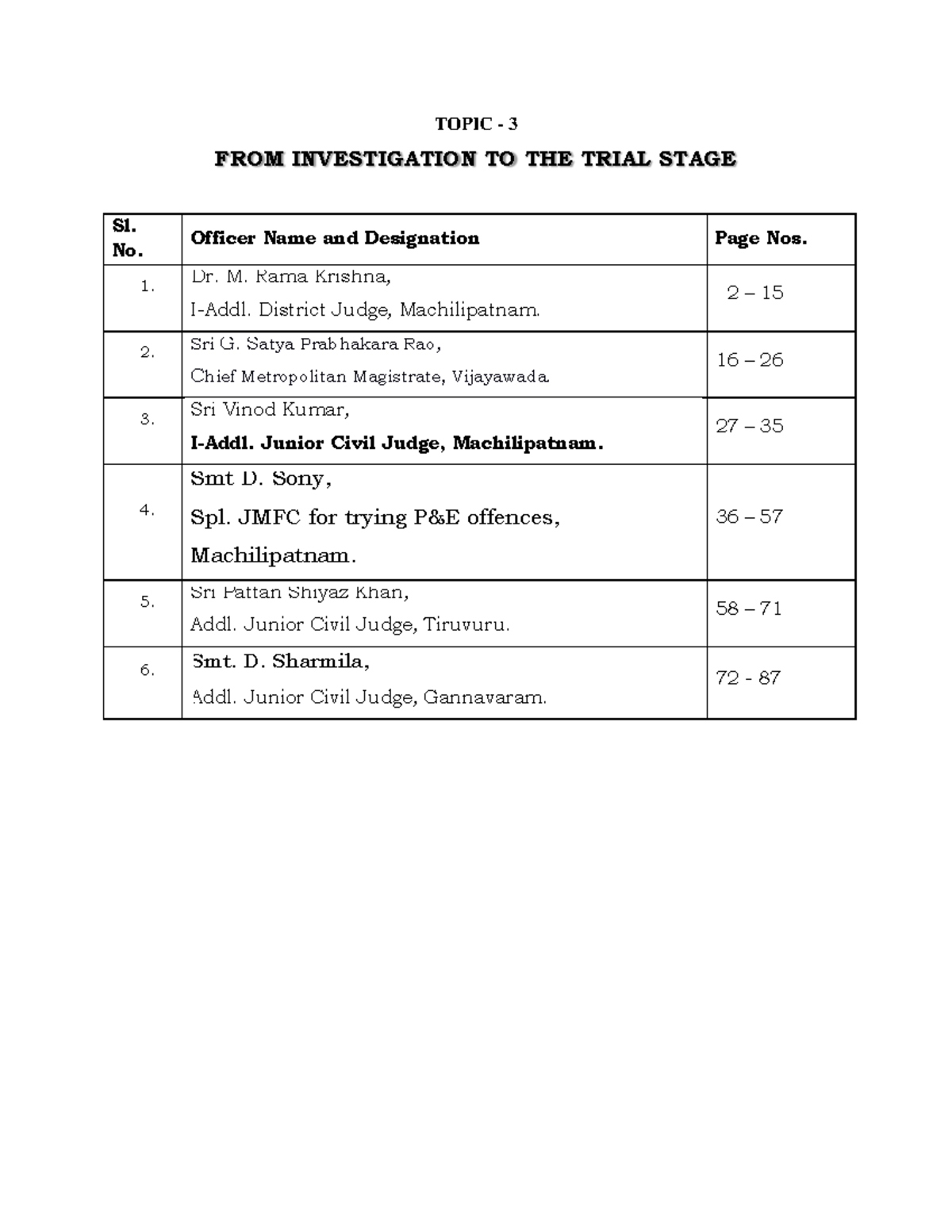Inverstigation to trial - TOPIC - 3 FROM INVESTIGATION TO THE TRIAL ...
