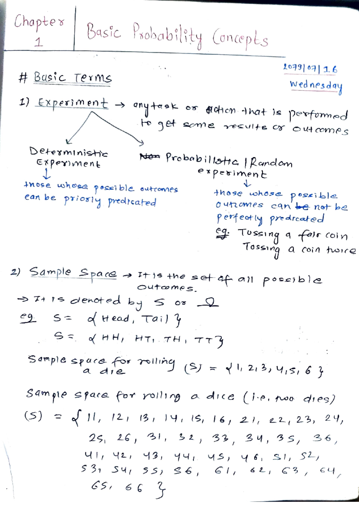 Probability Concept - NOTE - Chaptes ####### Basic Psobablity (oncepts ...