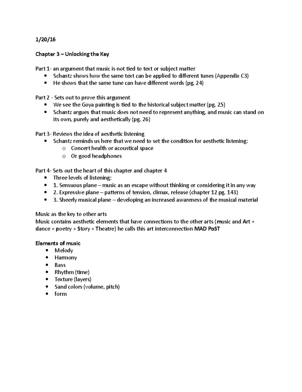 Chapter 3 notes - 1/20/ Chapter 3 – Unlocking the Key Part 1- an ...