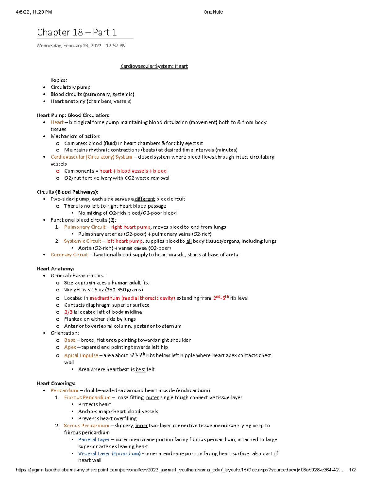 Chapter 18 - Part 1 - 4/6/22, 11:20 PM OneNote - Studocu