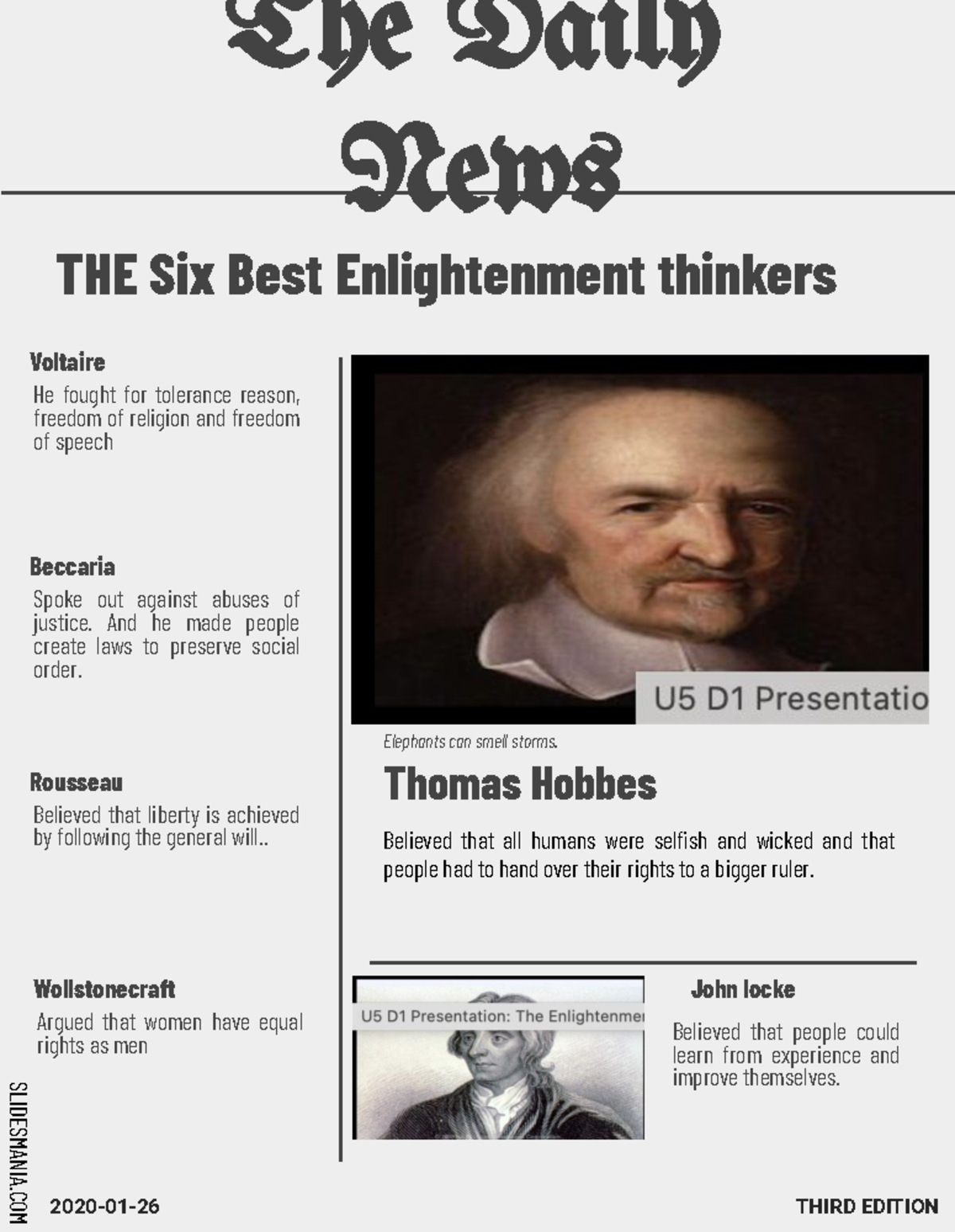 Copy of Enlightenment Extra, Extra · Slides Mania - SLIDESMANIA The ...