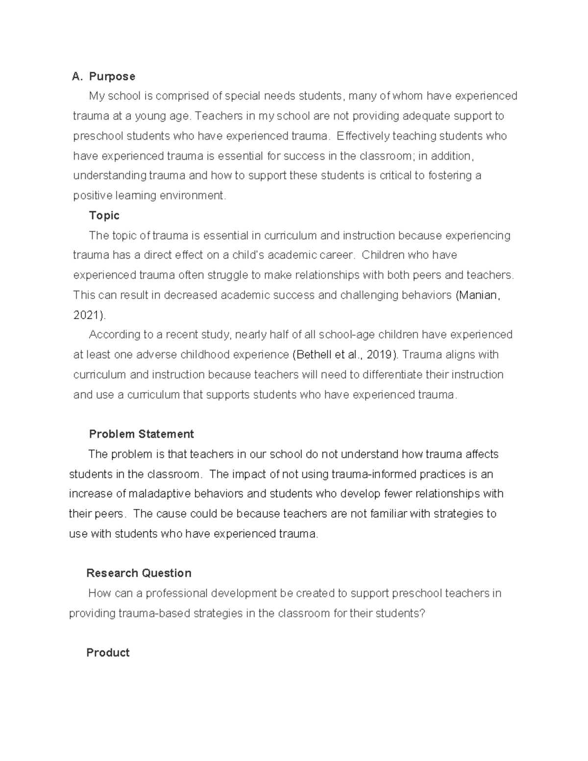 D180 task 3 su - literature review - A. Purpose My school is comprised ...