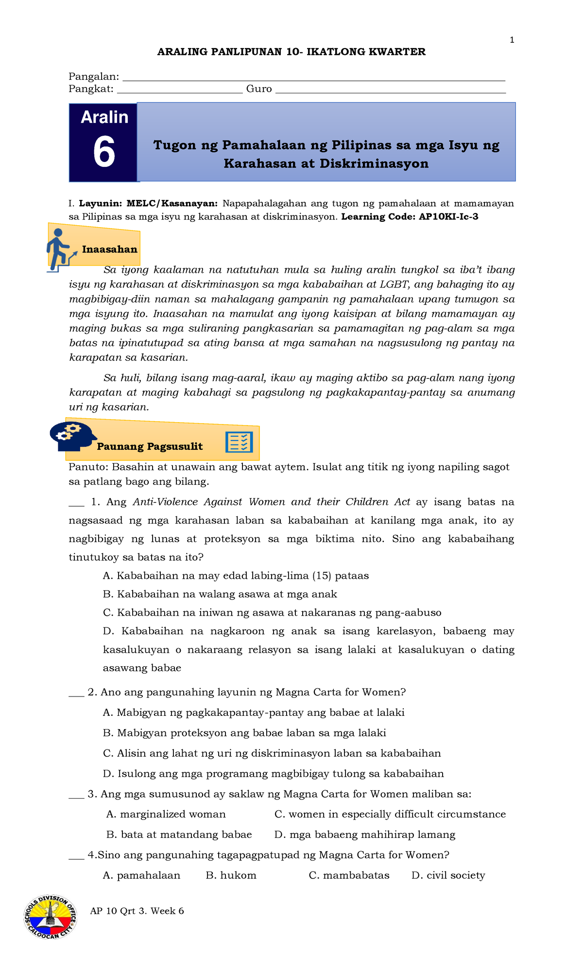 AP 10 Q3 Week 6 2 - LFB tidal, yt, picsart, grammarly/admin, iwant ...