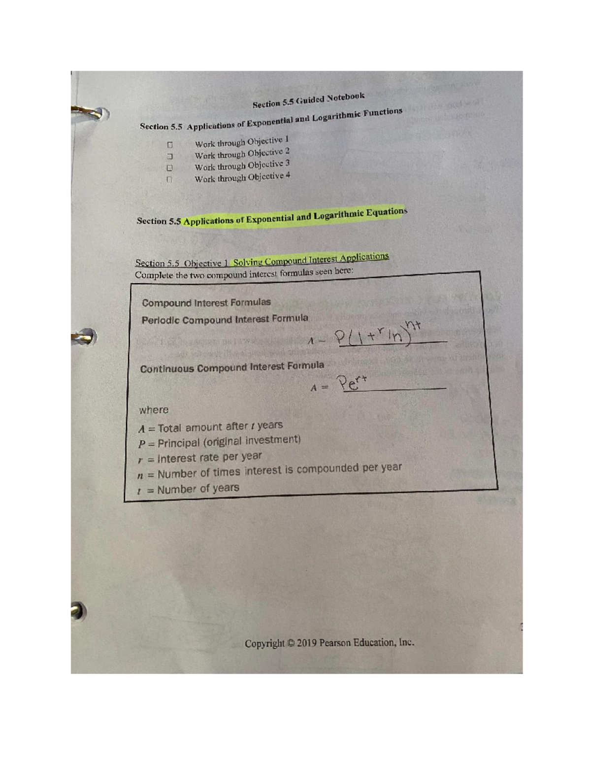 Math Guided Notebook 5.5 - Section 5 Guided Notebook Section 5 ...