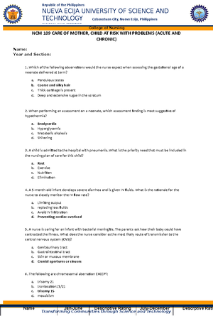 Pedia Notes - Anatomy and Physiology - PEDIATRIC NURSING I. A. GROWTH ...