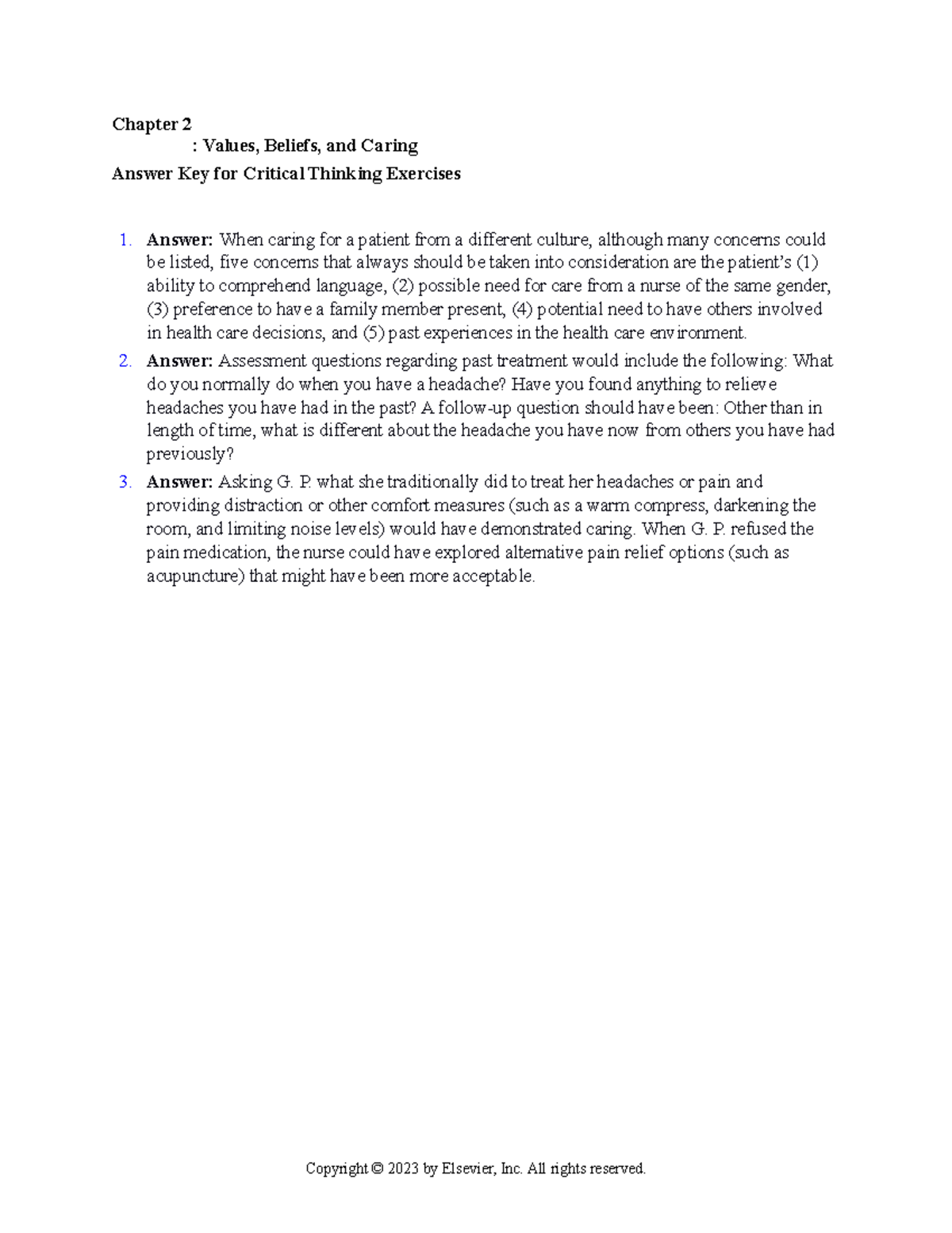 Chapter 002 - Practice Materials - Chapter 2 : Values, Beliefs, and ...
