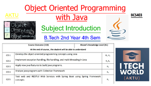 B.Tech CSE (2nd Year) - KCS 403 - AKTU - Studocu