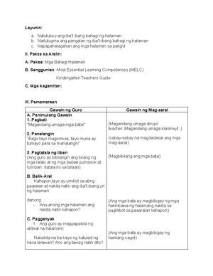 Learning Plan in Science - BESTLINK COLLEGE OF THE PHILIPPINES 1071 ...