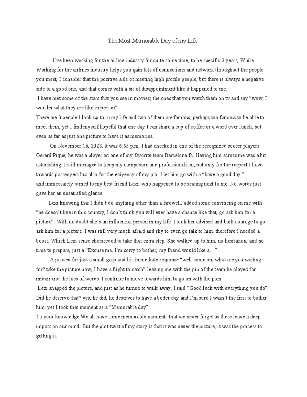 The most memorable day hmw - The Most Memorable Day of my Life I’ve ...