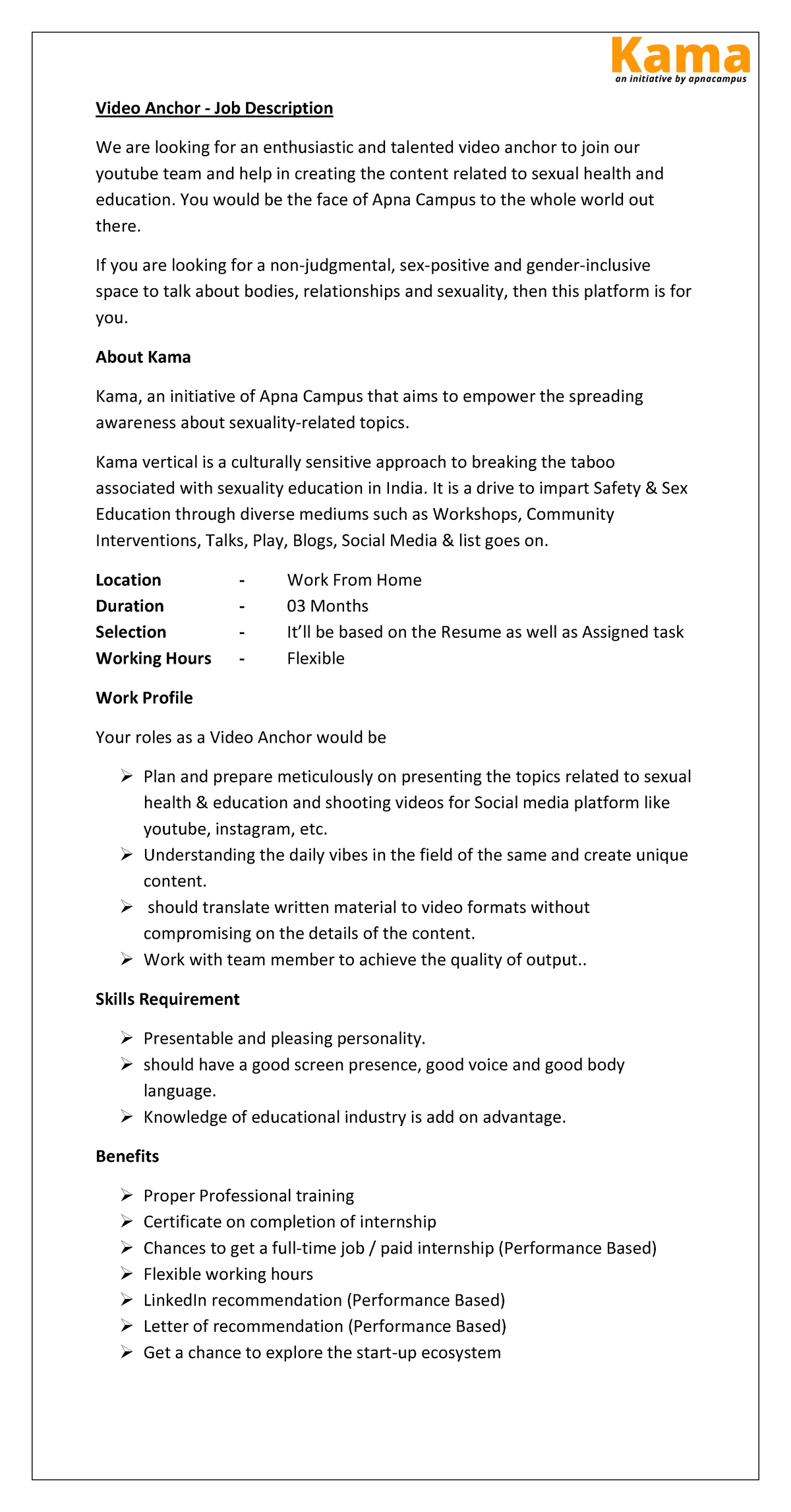 Kama Video Anchor - ddrrrrrrrrrrrrrrrrrrrrrrrr - Video Anchor - Job ...