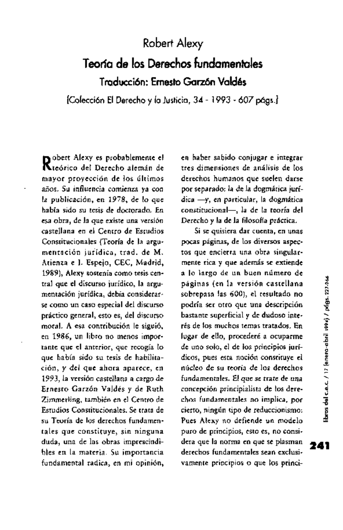 Alexy - Principios Y Reglas - Robert Alexy Teoría de los Derechos ...
