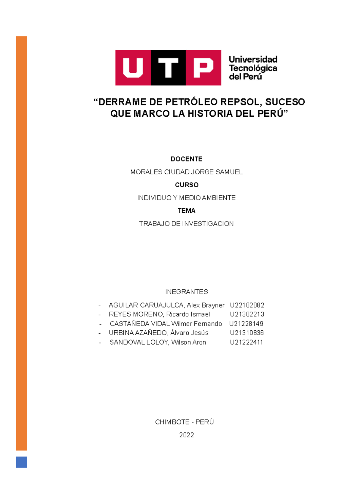 Borrador 2 Caso Repsol - “DERRAME DE PETRÓLEO REPSOL, SUCESO QUE MARCO ...