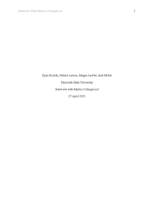 Field Observation Journal - Megan Lawler Dr. Annette M. Holba ...