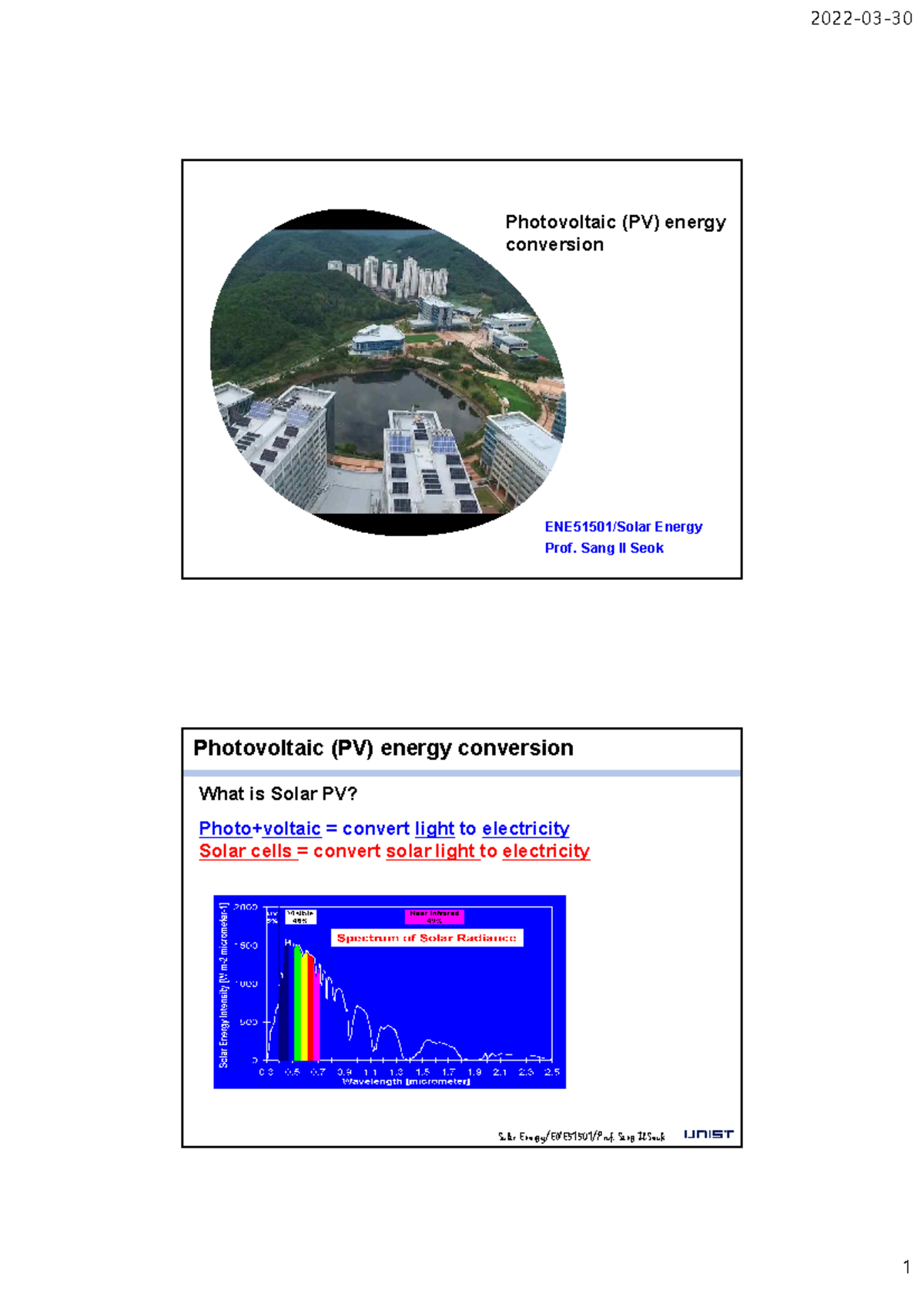 Photovoltaic (PV) energy conversion upload - Solar energy - Studocu