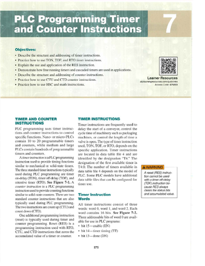 Intro to PLCs Chapter 9 - PLC Resumen del Libro - CS201 - Studocu