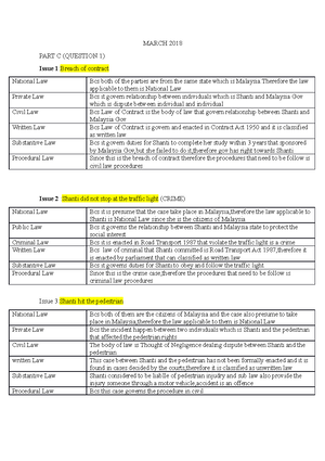 Tutorial LAW 033 - TUTORIAL LAW 033 State 3 differences between civil ...