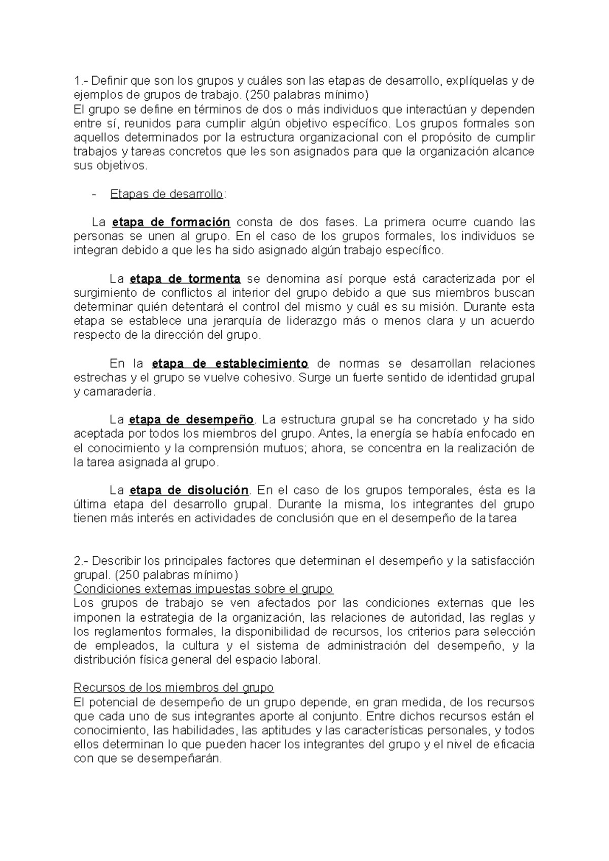 A6 Desarrollo G - dffffffffff - 1.- Definir que son los grupos y cuáles ...