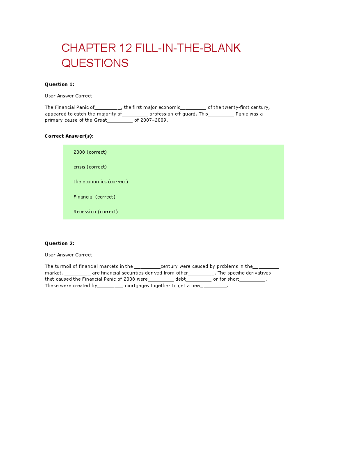 Chapter 12 FILL-IN-THE- Blank Questions 1-3 - CHAPTER 12 FILL-IN-THE ...