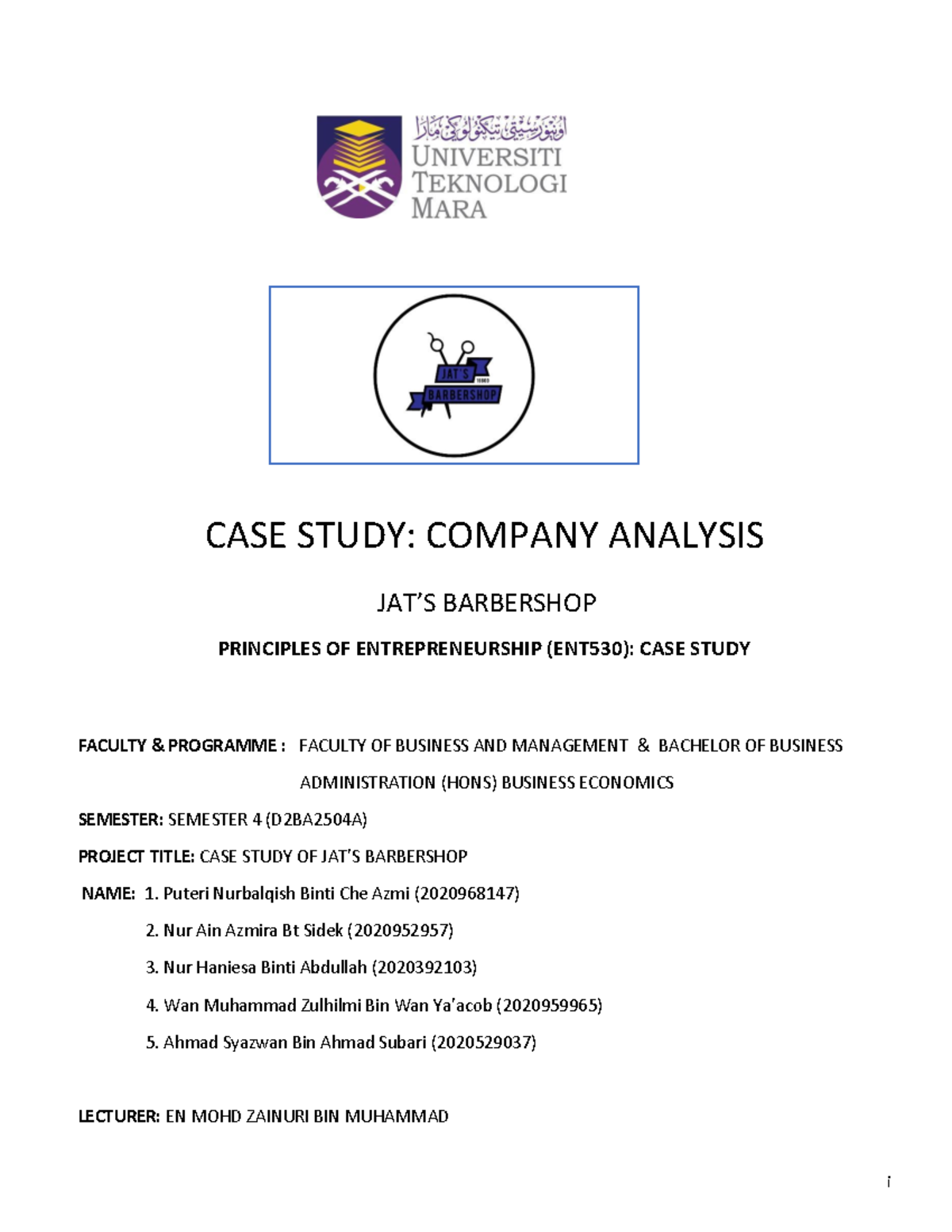 Case study - hello sahaja je send hahaha - i CASE STUDY: COMPANY ...