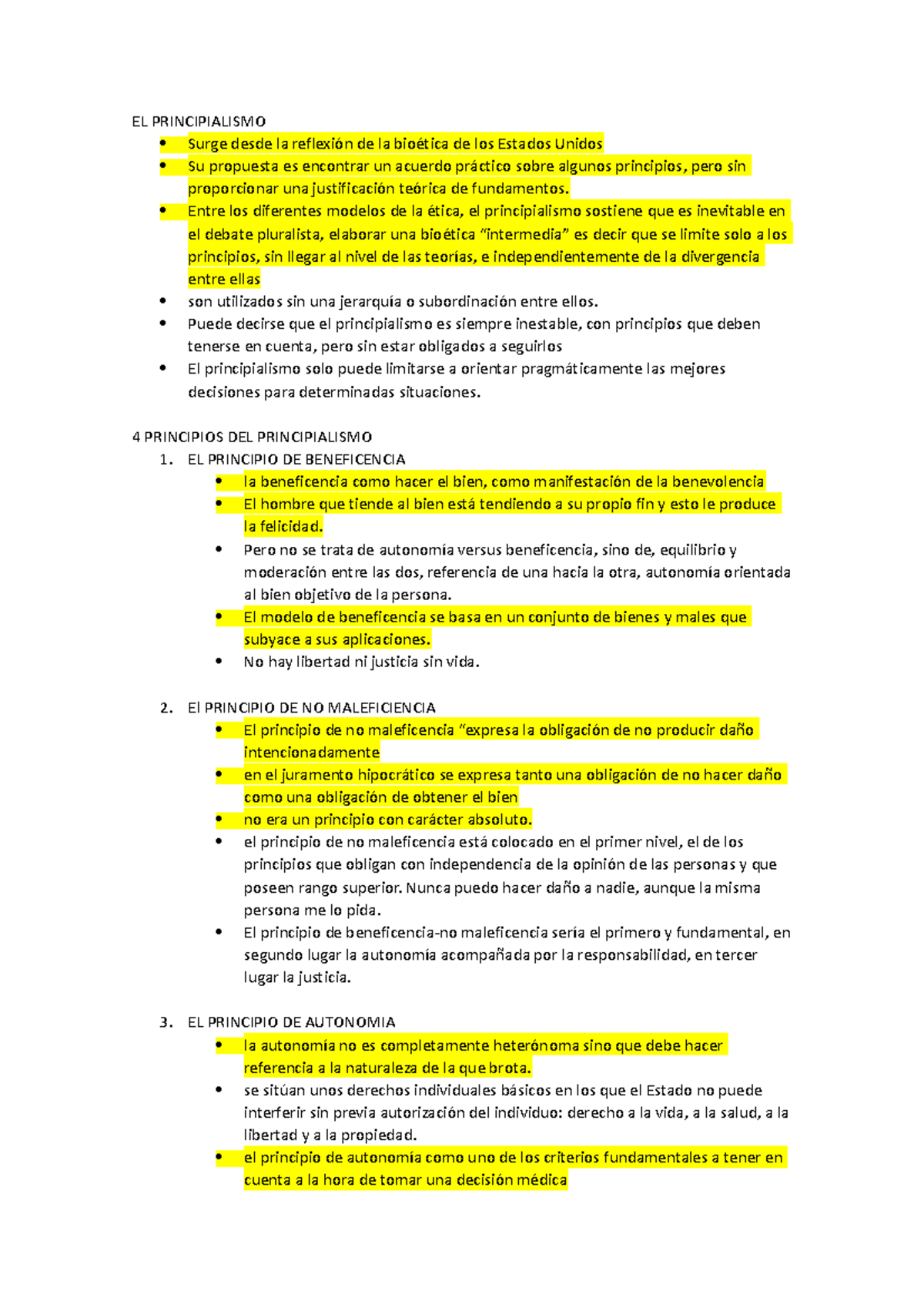 EL Principialismo - EL PRINCIPIALISMO Surge desde la reflexión de la ...
