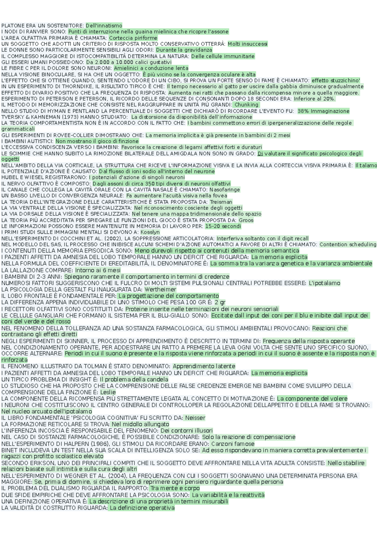 TEST Processi Cognitivi ED Emotivi - PLATONE ERA UN SOSTENITORE: Dell ...