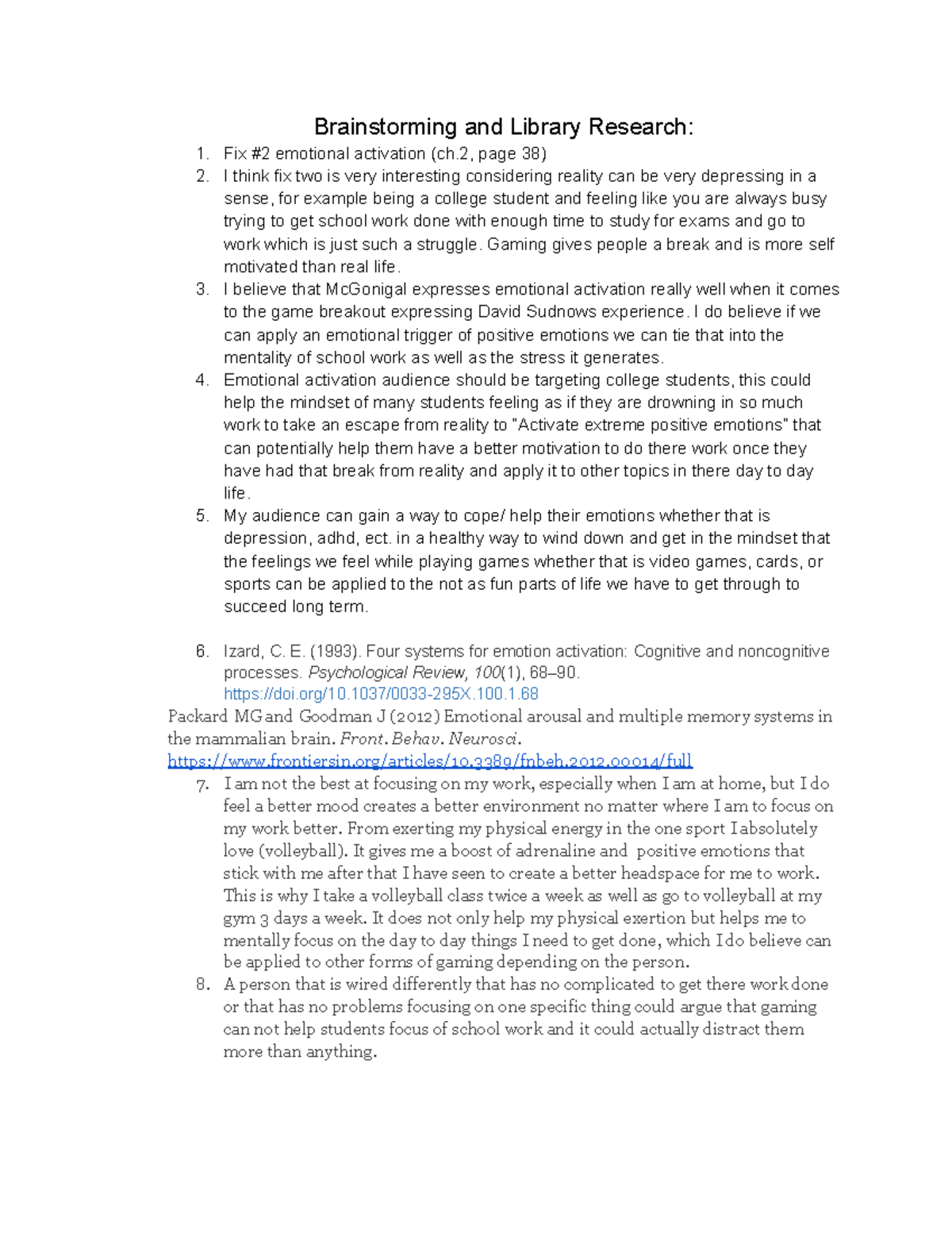 Essay 2 Brainstorming - Notes - Brainstorming and Library Research: Fix ...